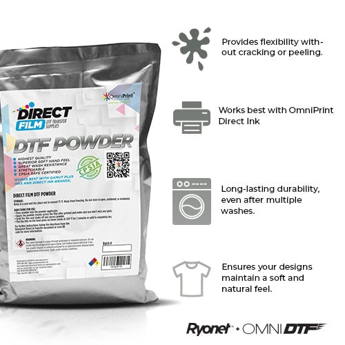 OmniPrint DTF Adhesive White Powder - 1kg (2lbs) – ScreenPrinting.com