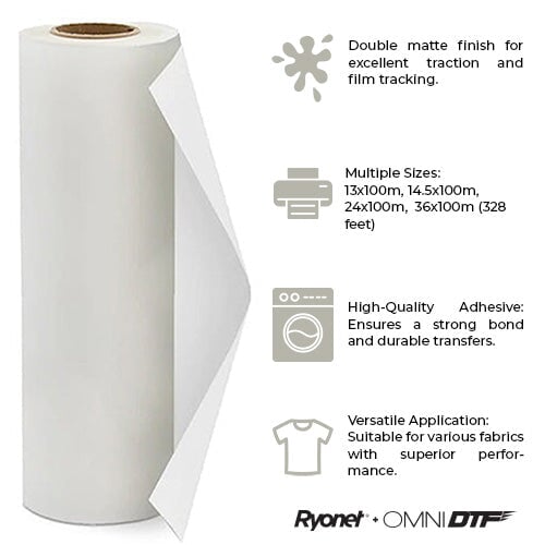 OmniPrint DTF Film - Hot Peel Roll – ScreenPrinting.com