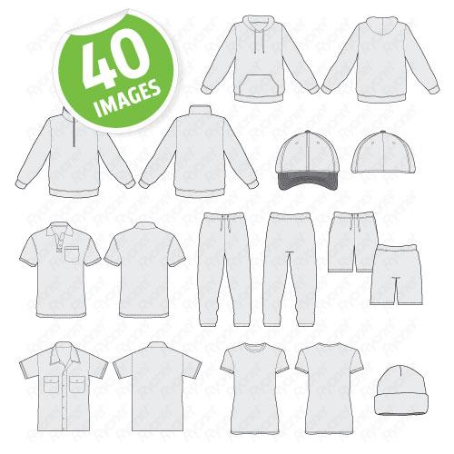 Apparel Line Art Template Pack (Download Only) – ScreenPrinting.com