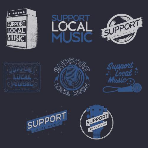 Support Local Music Vector Pack (Download Only) | by ScreenPrinting.com