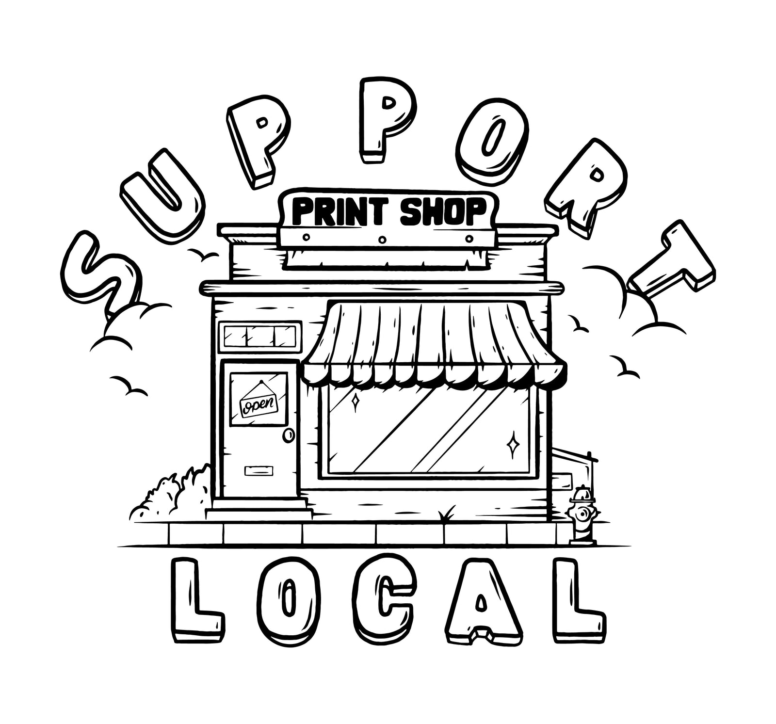 Support Local Print Shops Design (Download Only) | by ScreenPrinting.com