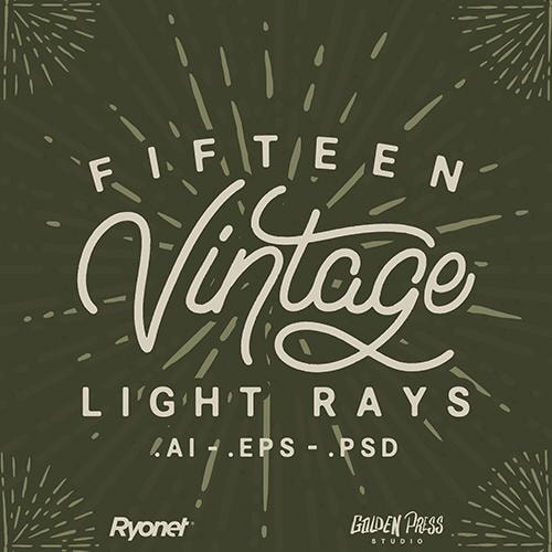 15 Vintage Vector Light Rays Pack (Download Only) – ScreenPrinting.com