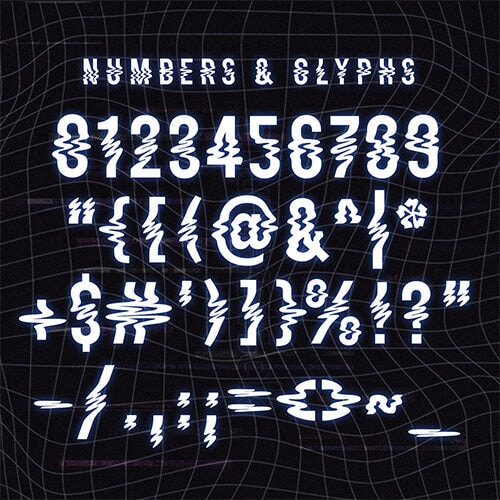 Wavy Glitchy Font (Download Only) | by ScreenPrinting.com