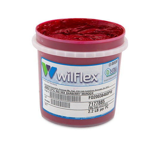 Wilflex Epic Rio Barberry Maroon Plastisol Ink | ScreenPrinting.com by ...